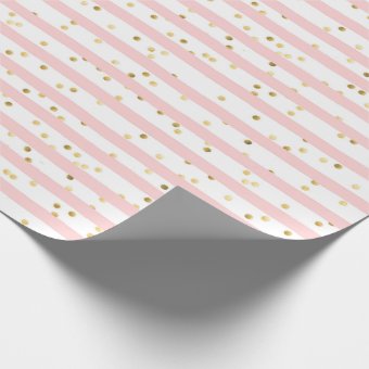 Pink Watercolor Stripes Wrapping Paper | Zazzle