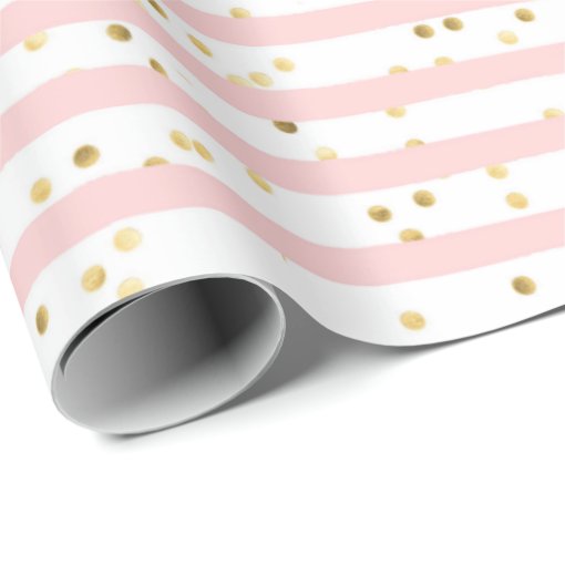 Pink Watercolor Stripes Wrapping Paper | Zazzle