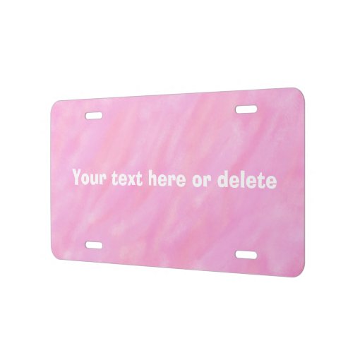 Pink Watercolor Wash Front License Plates | Zazzle