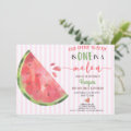 Pink Watermelon One In A Melon 1st Birthday Invitation | Zazzle