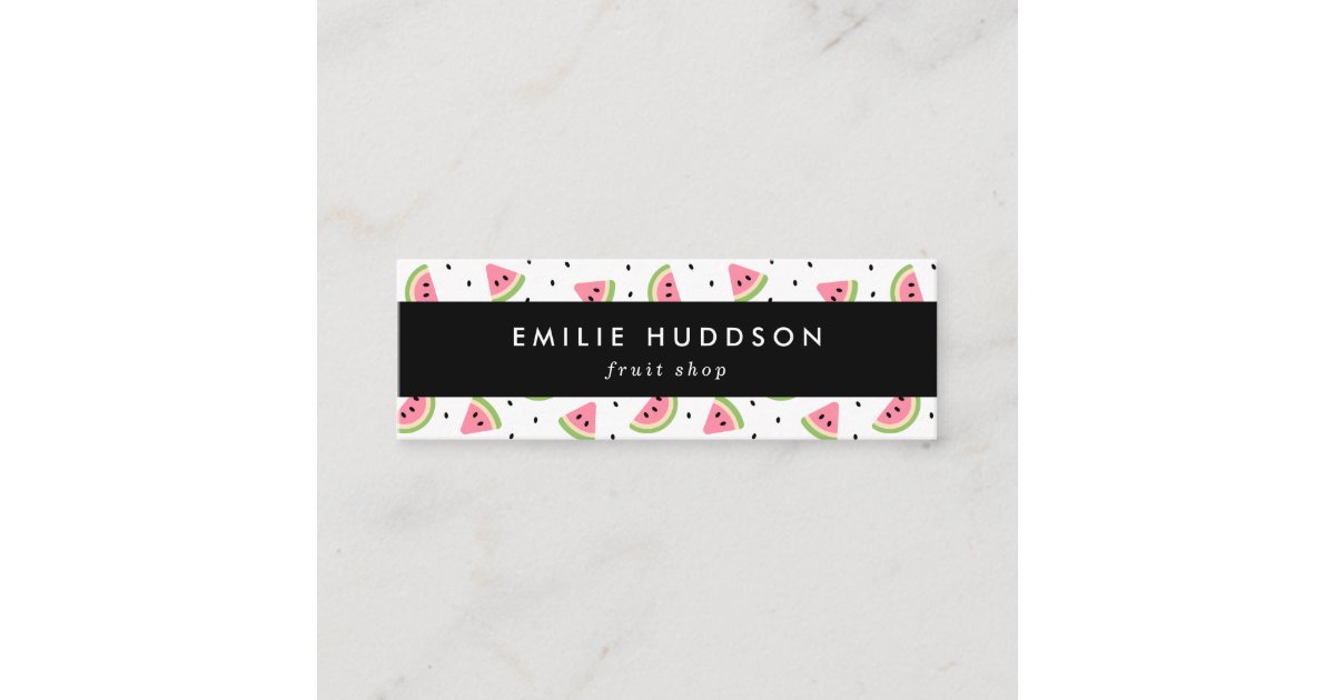 Pink Watermelons, Watermelon Seeds, Fruit Shop Mini Business Card | Zazzle