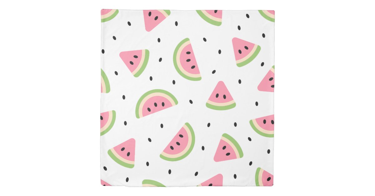 Pink Watermelons, Watermelon Seeds, Summer Pattern Duvet Cover | Zazzle