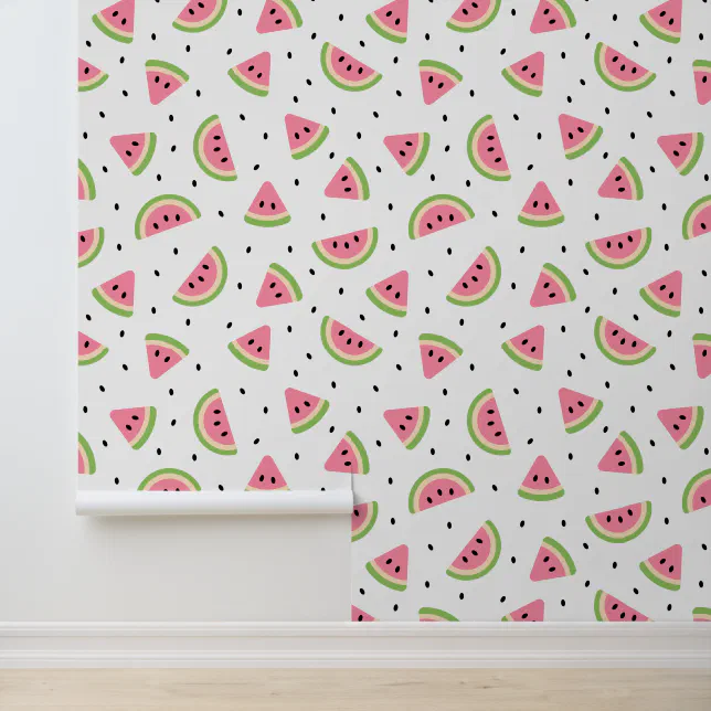 Pink Watermelons, Watermelon Seeds, Summer Pattern Wallpaper | Zazzle