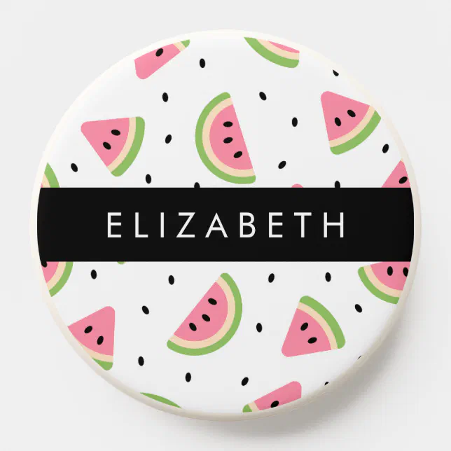 Pink Watermelons, Watermelon Seeds, Your Name PopSocket | Zazzle
