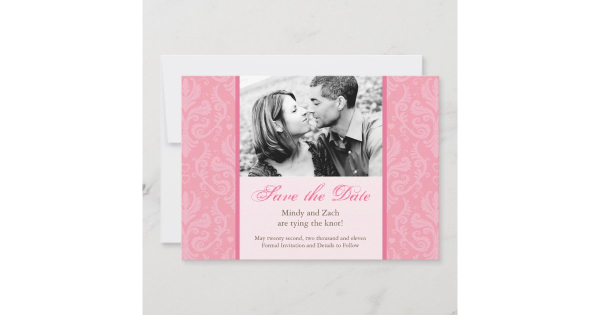 Pink Wedding Invitation Template | Zazzle