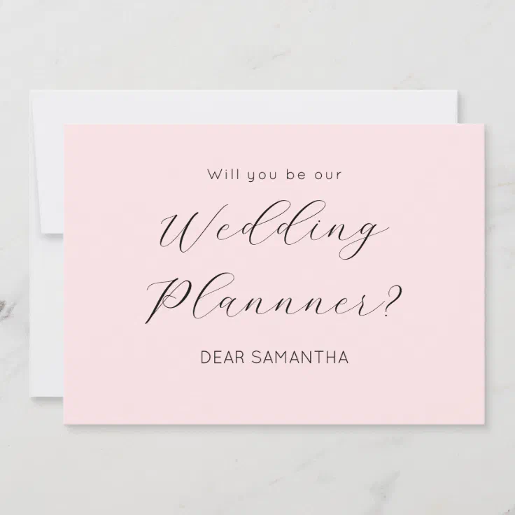 Pink Wedding Planner Proposal Invitation | Zazzle