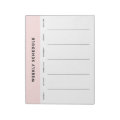 Pink Weekly Schedule Notepad | Zazzle