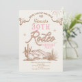 Pink Western Desert 30th Rodeo 30th Birthday Invitation | Zazzle