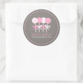 Pink White Cake Pops Bakery Business Promo Sticker | Zazzle