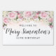Pink White Floral 90th Birthday Party Welcome Yard Sign | Zazzle