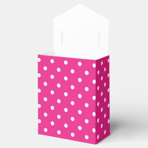 Pink & White Polka Dots Birthday Party Favor Boxes | Zazzle