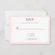Pink White RSVP Card | Zazzle