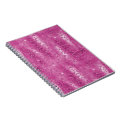Pink White Sparkle Leopard Print Notebook | Zazzle