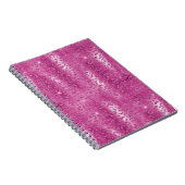 Pink White Sparkle Leopard Print Notebook | Zazzle