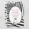 Pink Wild Three Zebra 3rd Birthday Party Invitation | Zazzle