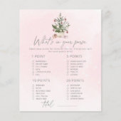 Pink Winter whats in your purse baby shower game | Zazzle