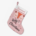 Pink Woodland Fox First Christmas Stocking | Zazzle