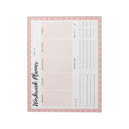 Pink Workweek Planner Notepad | Zazzle