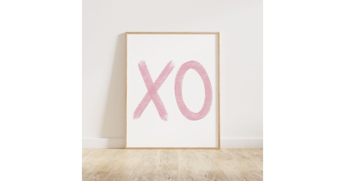 Pink XO Poster | Zazzle