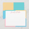 Pink Yellow Blue Green Handwritten Script Template | Zazzle