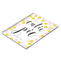 Pink & Yellow Confetti Dots Cutie Pie Calligraphy Notebook | Zazzle