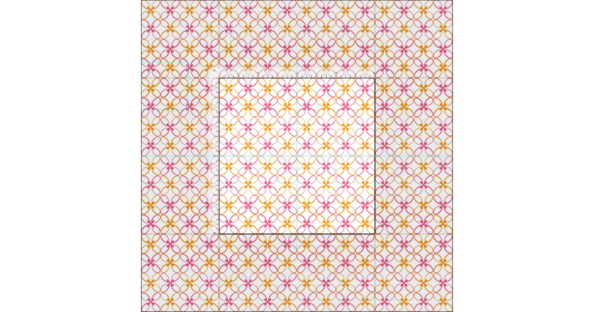 Pink Yellow Floral Pattern Fabric | Zazzle