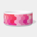 Pink & Yellow Geometric Hexagon Bowl – Modern | Zazzle