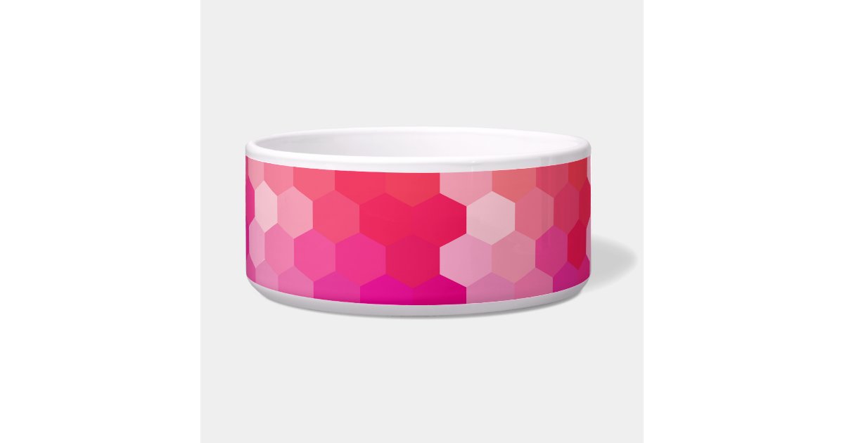 Pink & Yellow Geometric Hexagon Bowl – Modern | Zazzle