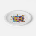 Pink Yellow Mandala Paper Plates | Zazzle