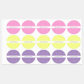 Pink Yellow Purple Polka Dot Kids' Labels | Zazzle