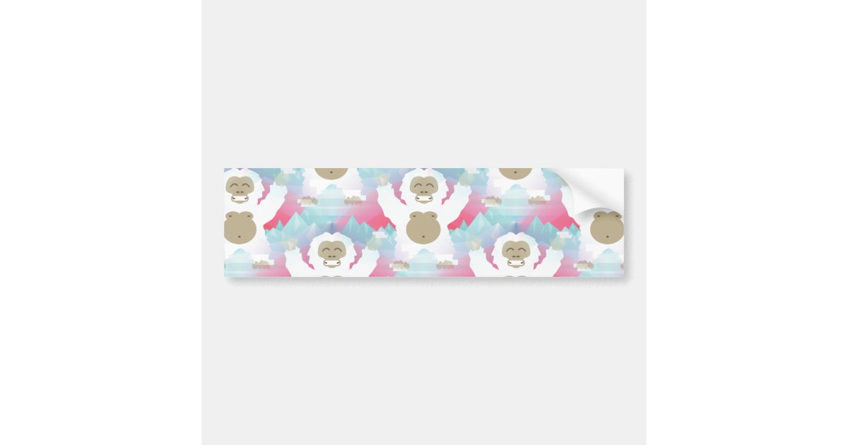 pink yeti bumper sticker | Zazzle