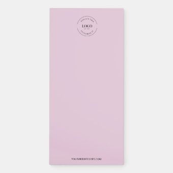 Pink Your Logo and website Promotional Business Magnetic Notepad | Zazzle