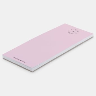 Pink Your Logo and website Promotional Business Magnetic Notepad | Zazzle