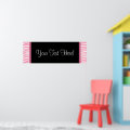 Pink Zebra Baby Shower Banner Poster | Zazzle