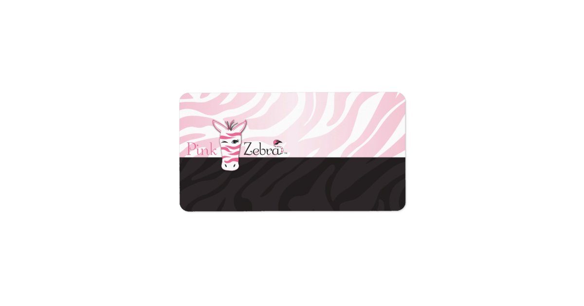 Pink Zebra Blank Label | Zazzle