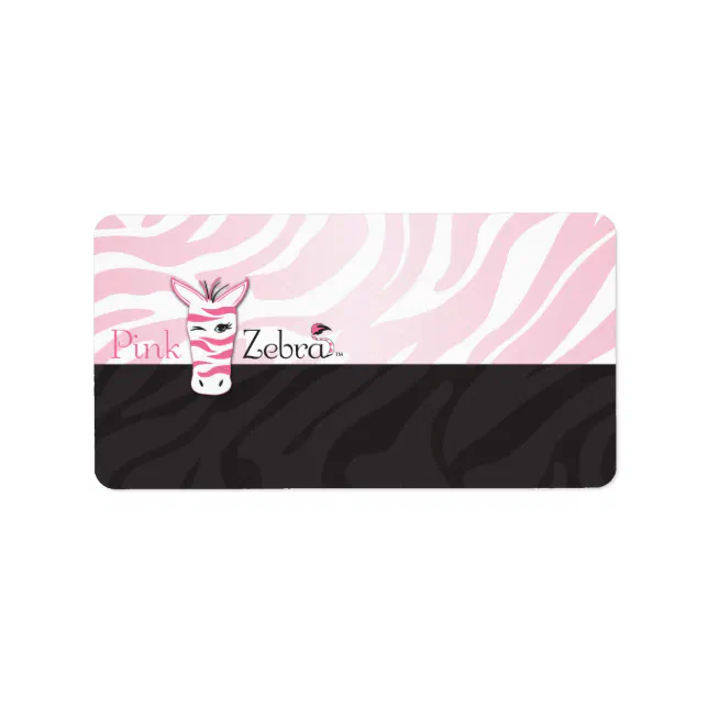 Pink Zebra Blank Label | Zazzle
