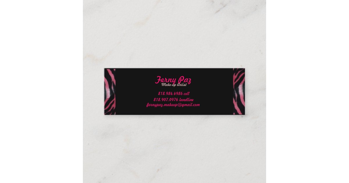 Pink Zebra Business Card | Zazzle