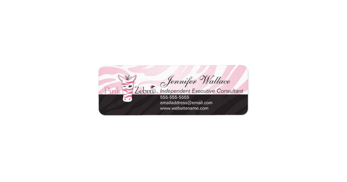 Pink Zebra Label | Zazzle