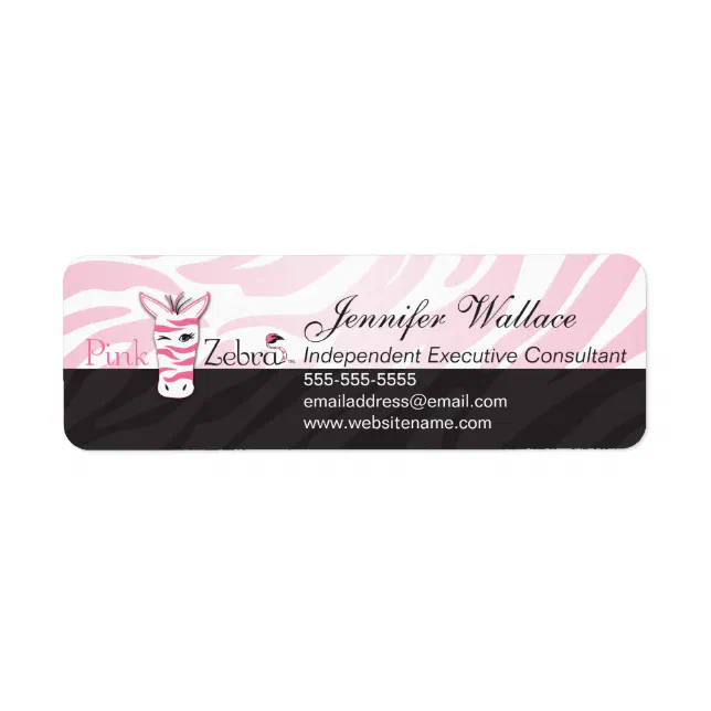 Pink Zebra Label | Zazzle