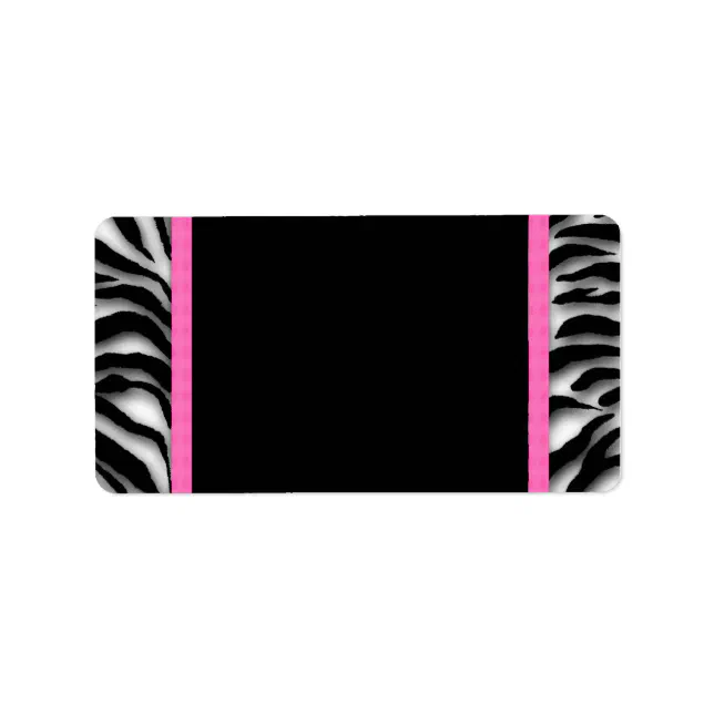 Pink Zebra Label | Zazzle