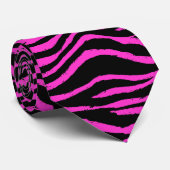 Pink Zebra Neck Tie | Zazzle