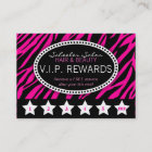 Pink Zebra Punch Card | Zazzle.com