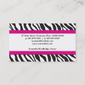Pink Zebra Ribbon Business Card | Zazzle