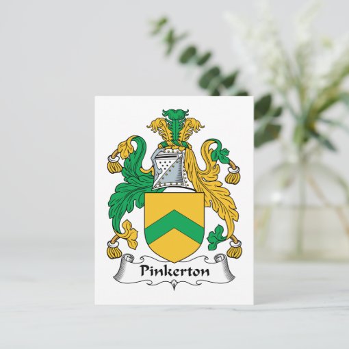 Pinkerton Family Crest Postcard | Zazzle