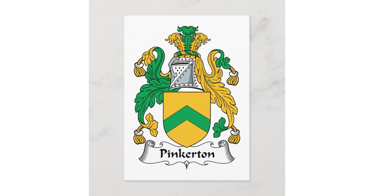 Pinkerton Family Crest Postcard | Zazzle