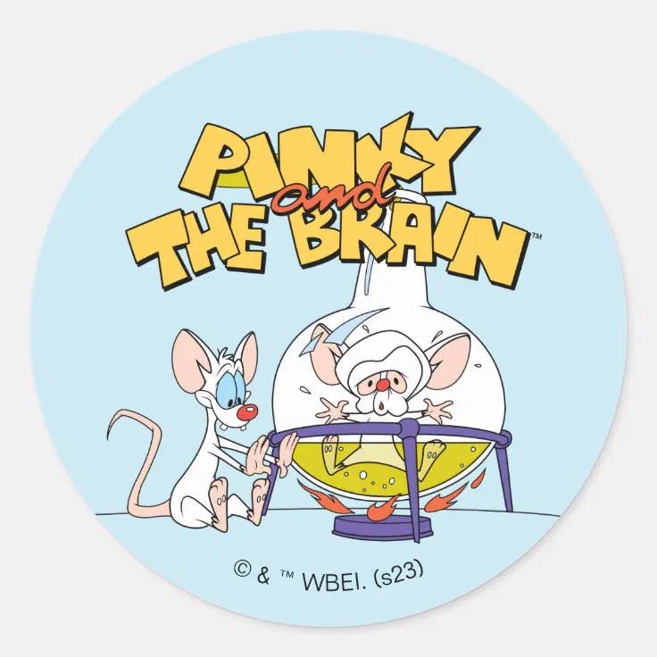 Pinky and the Brain | Laboratory Science Classic Round Sticker | Zazzle