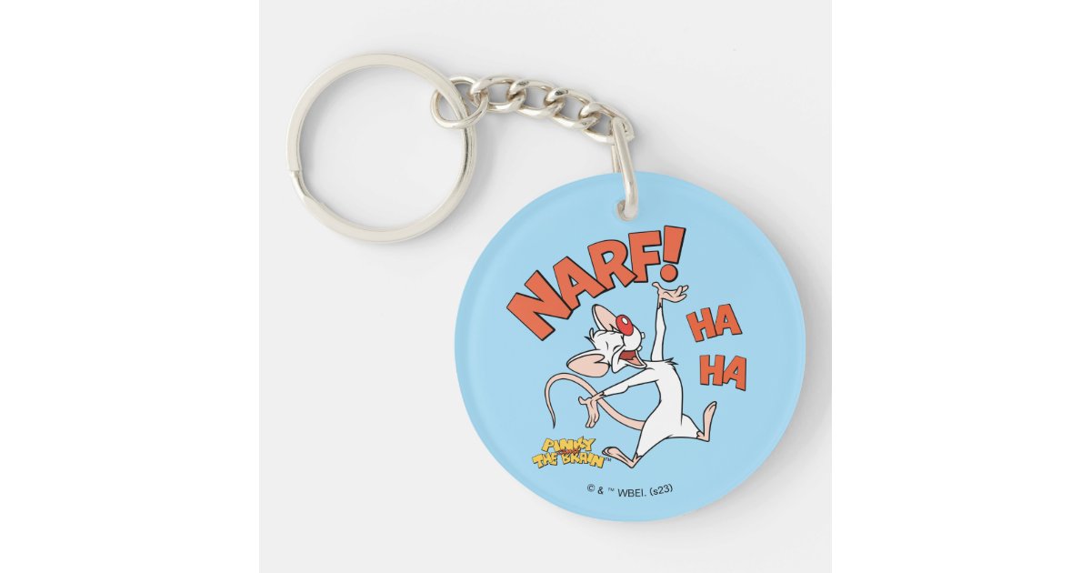 Pinky and the Brain | Pinky "Narf!" Keychain | Zazzle
