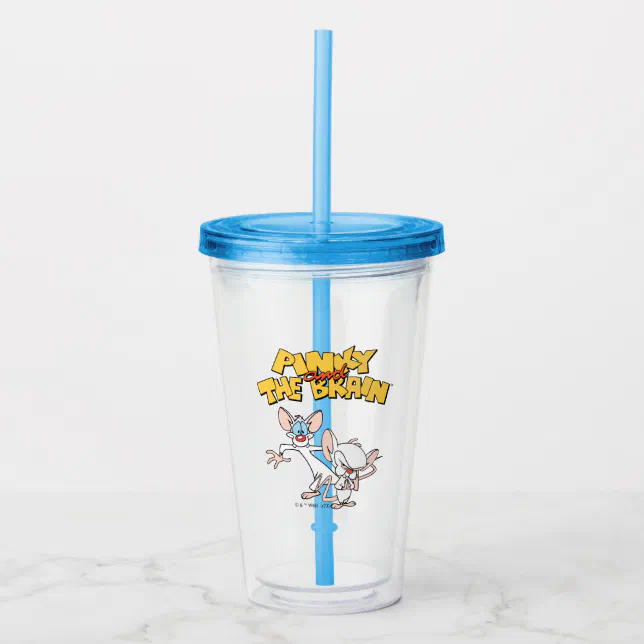 Pinky and the Brain | Show Logo Acrylic Tumbler | Zazzle