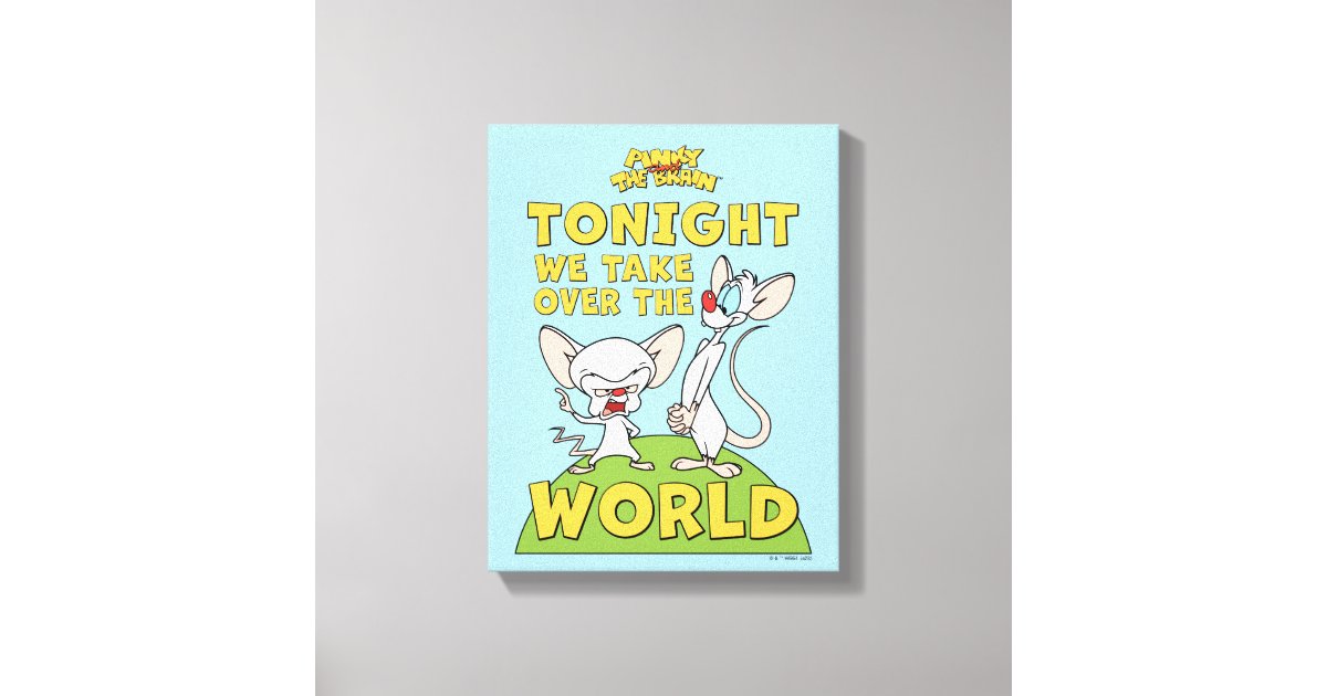 Pinky and the Brain | Take Over The World Canvas Print | Zazzle