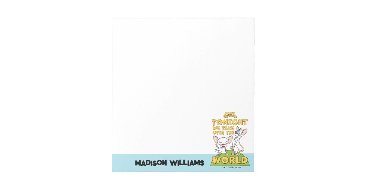 Pinky and the Brain | Take Over The World Notepad | Zazzle